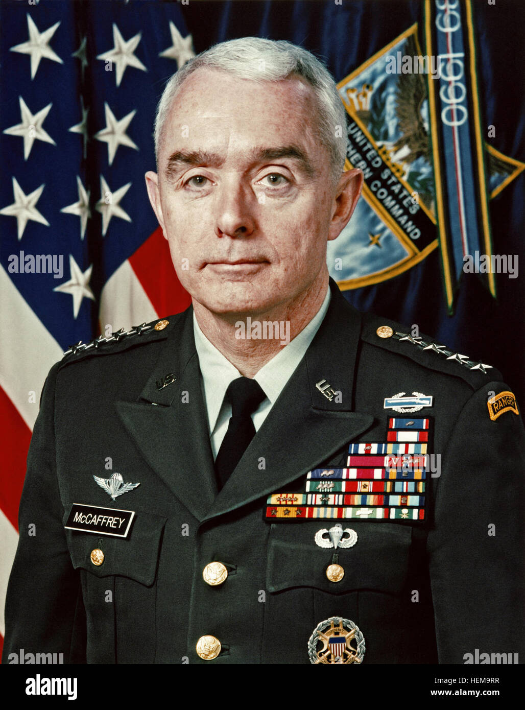Portrait of U.S. Army Gen. Barry R. McCaffrey, (Uncovered), Commander ...