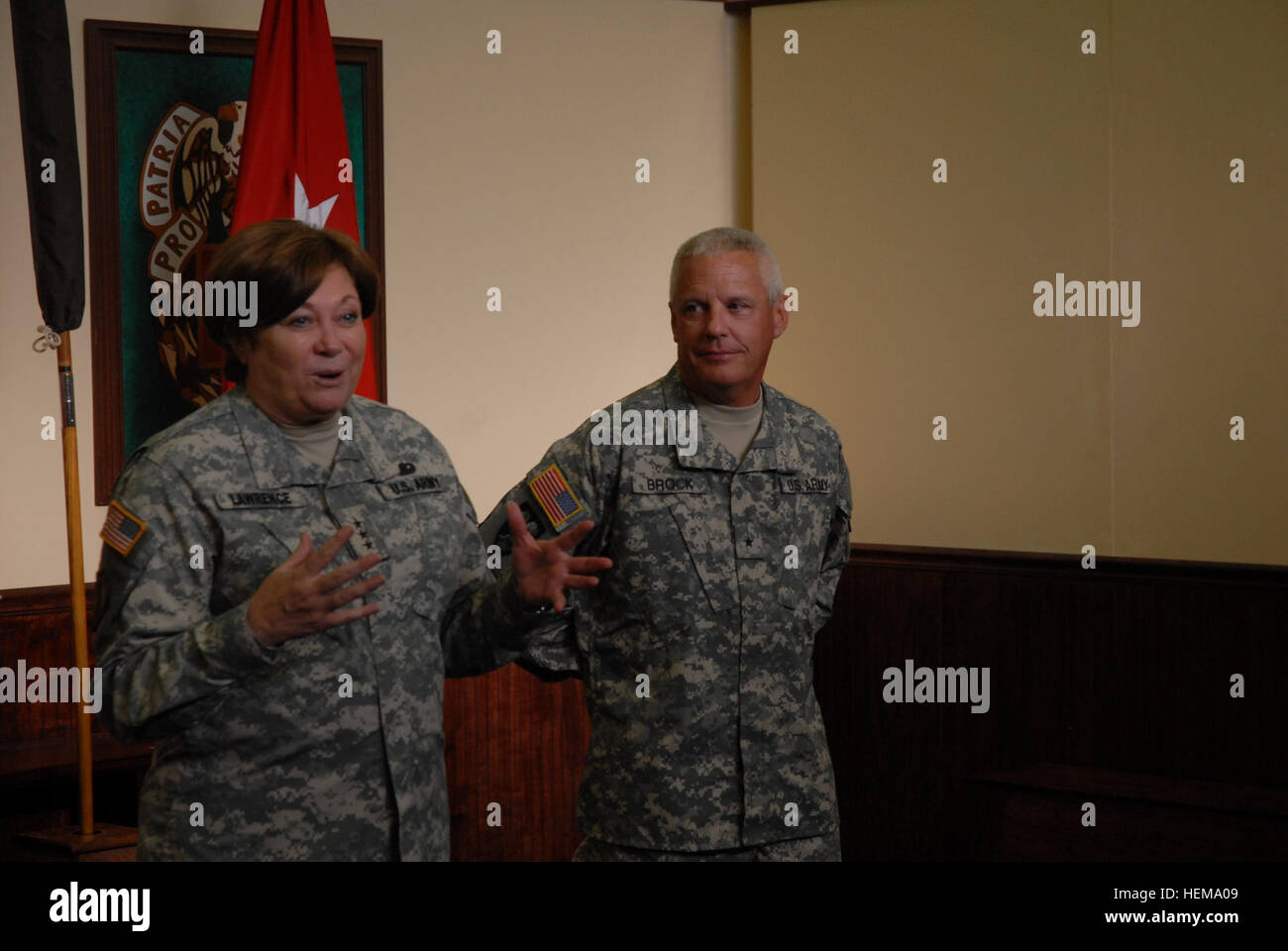 Lt. Gen. Susan S. Lawrence, Army Chief Information Officer/G6, speaks ...
