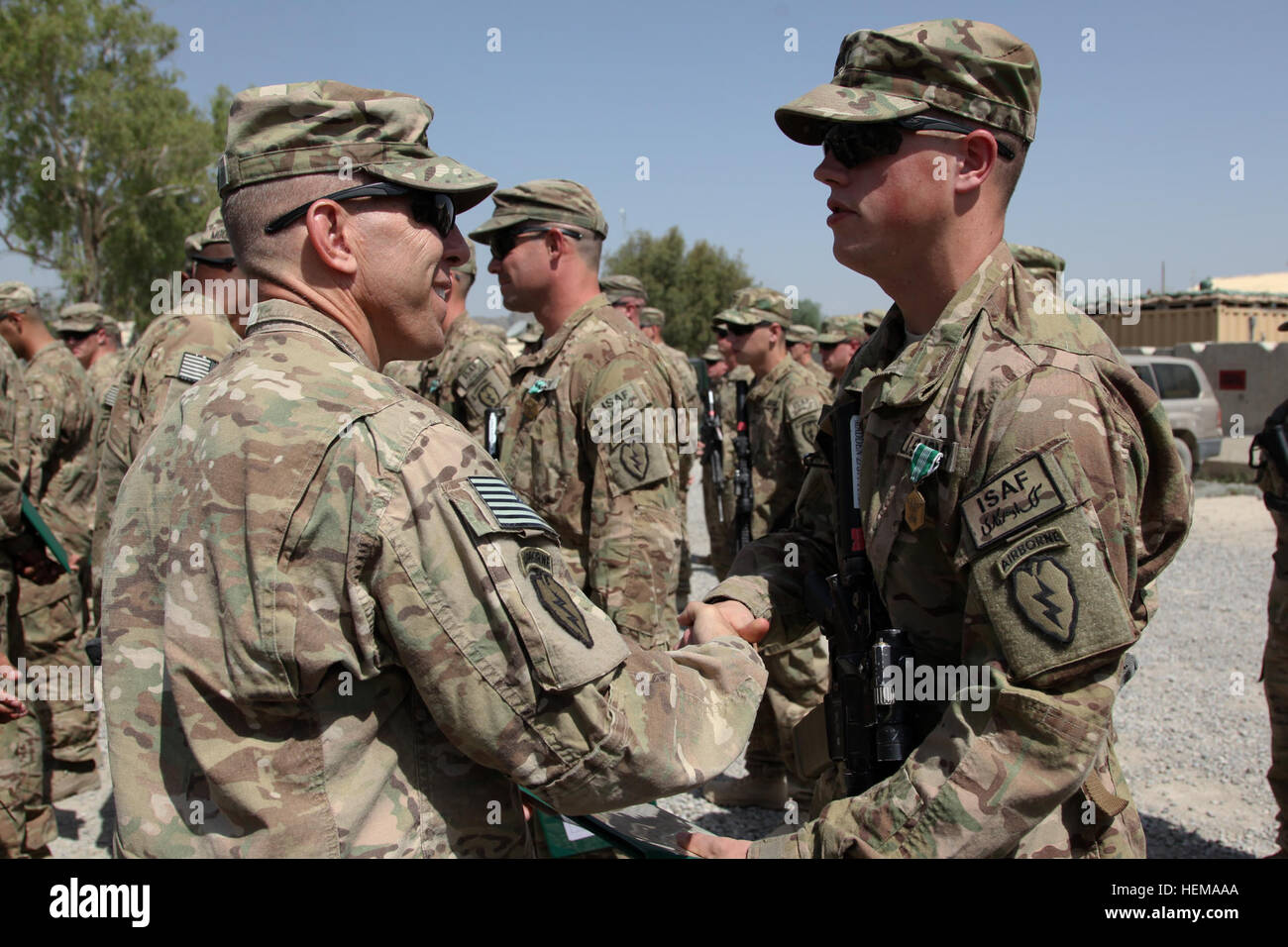U.S. Pfc. Corey Madden, assigned to Alpha Battery, 2nd Battalion, 377th ...