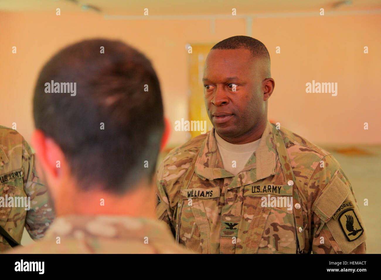 U.S. Army Col. Ronald Williams, division liaison officer for 4th ...