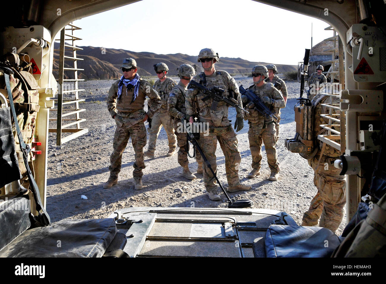 U.S. Soldiers with Bravo Troop, 1st Squadron, 14th Cavalry Regiment ...