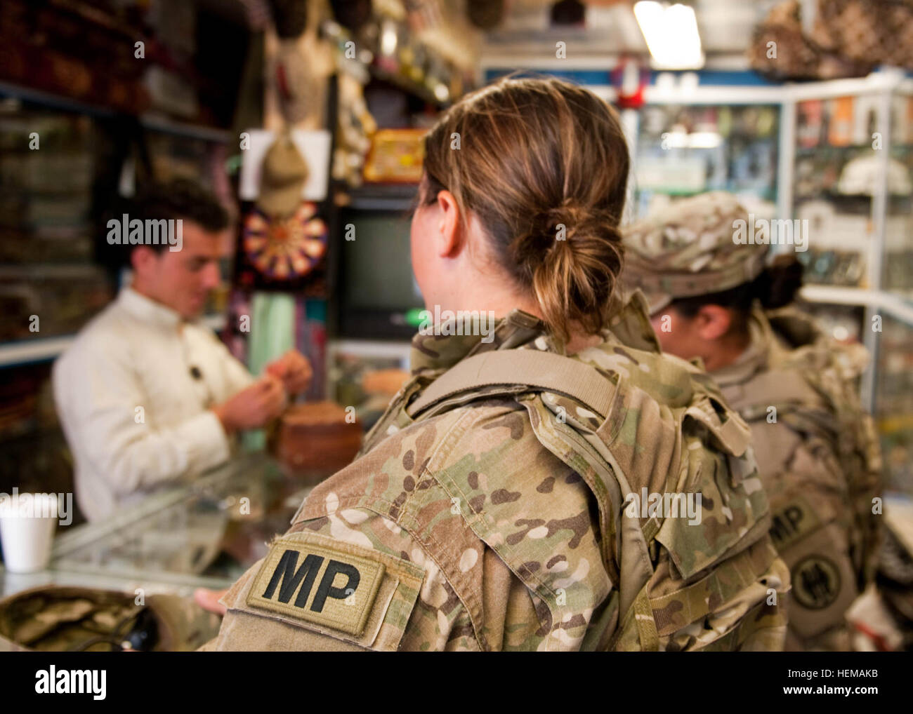 U.S. Army Cpl. Margie Jones (foreground) from Buckeye, Ariz., and U.S ...