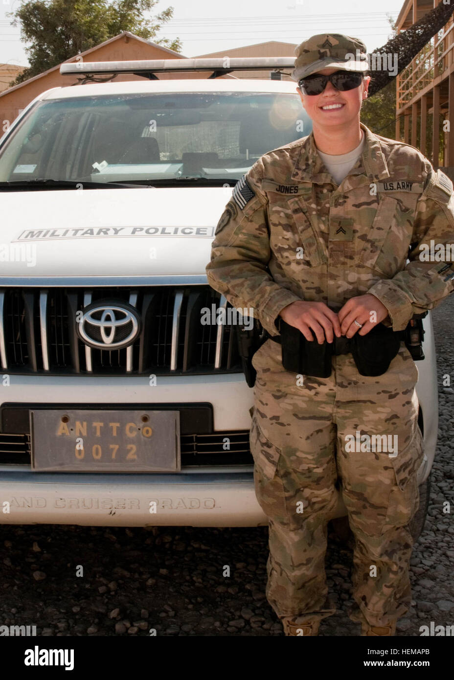 U.S. Army Cpl. Margie Jones, a military police officer with the 539th ...