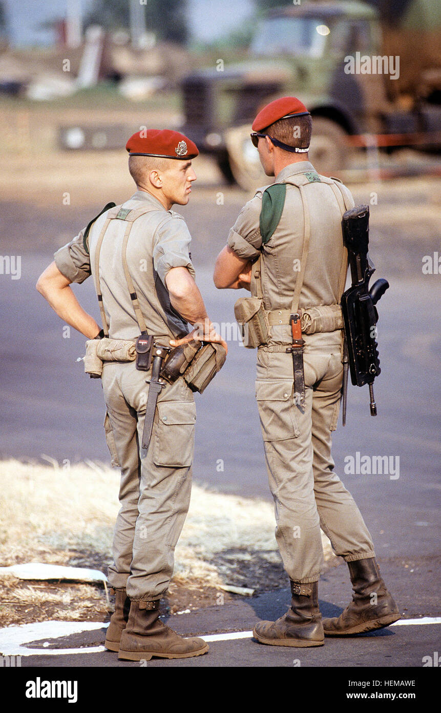 French soldiers, part of the international military force supporting ...