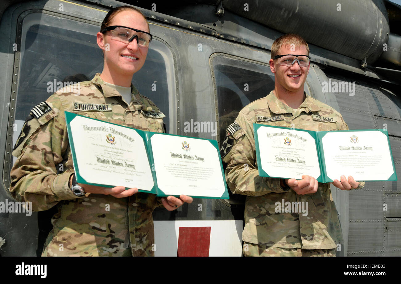 Spc. Traci Sturdevant and Spc. Christopher Sturdevant, who are married ...