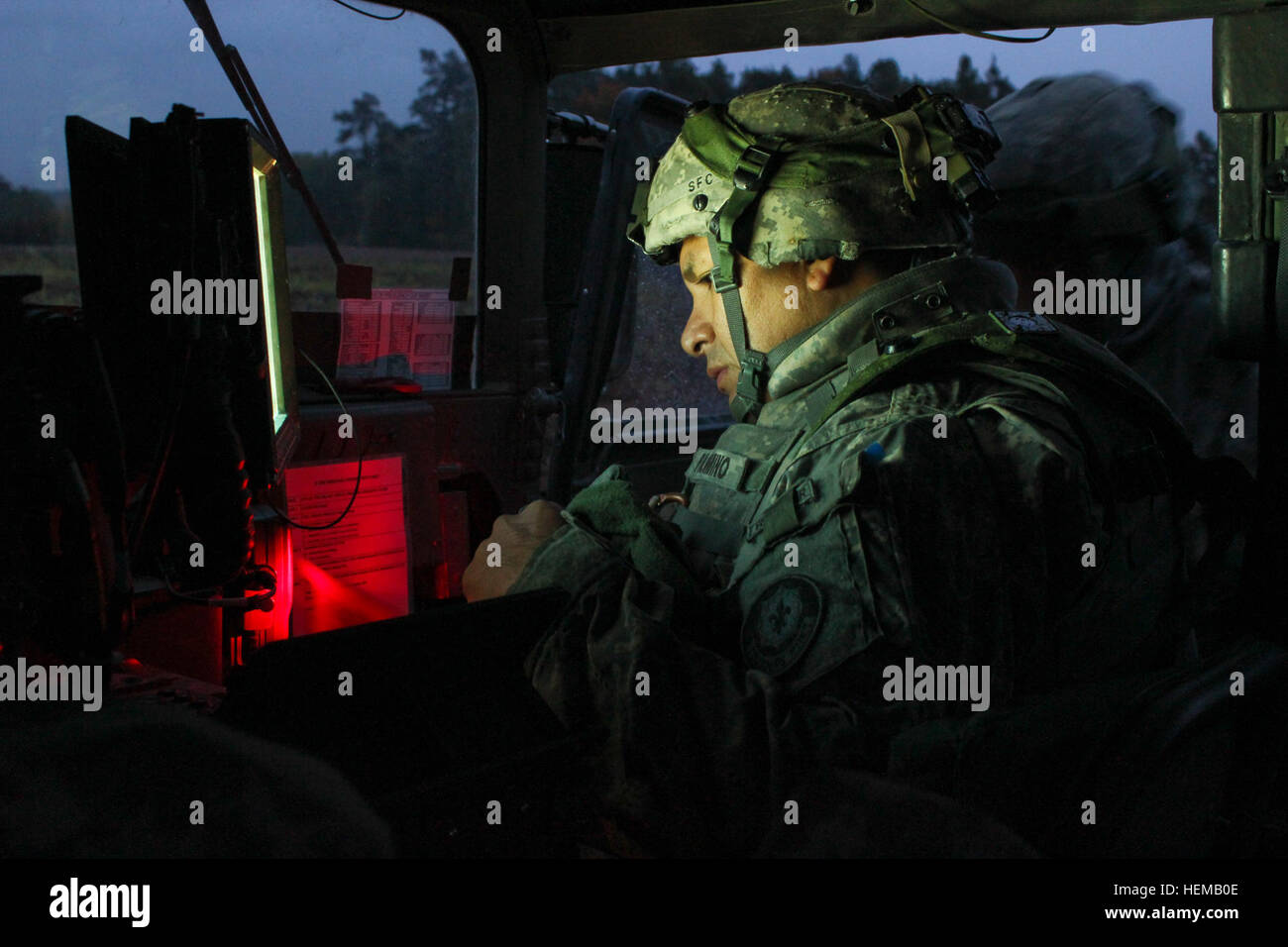 U.S. Army Sgt. 1st Class Ponce Palomino with 1st Squadron, 2nd Cavalry ...