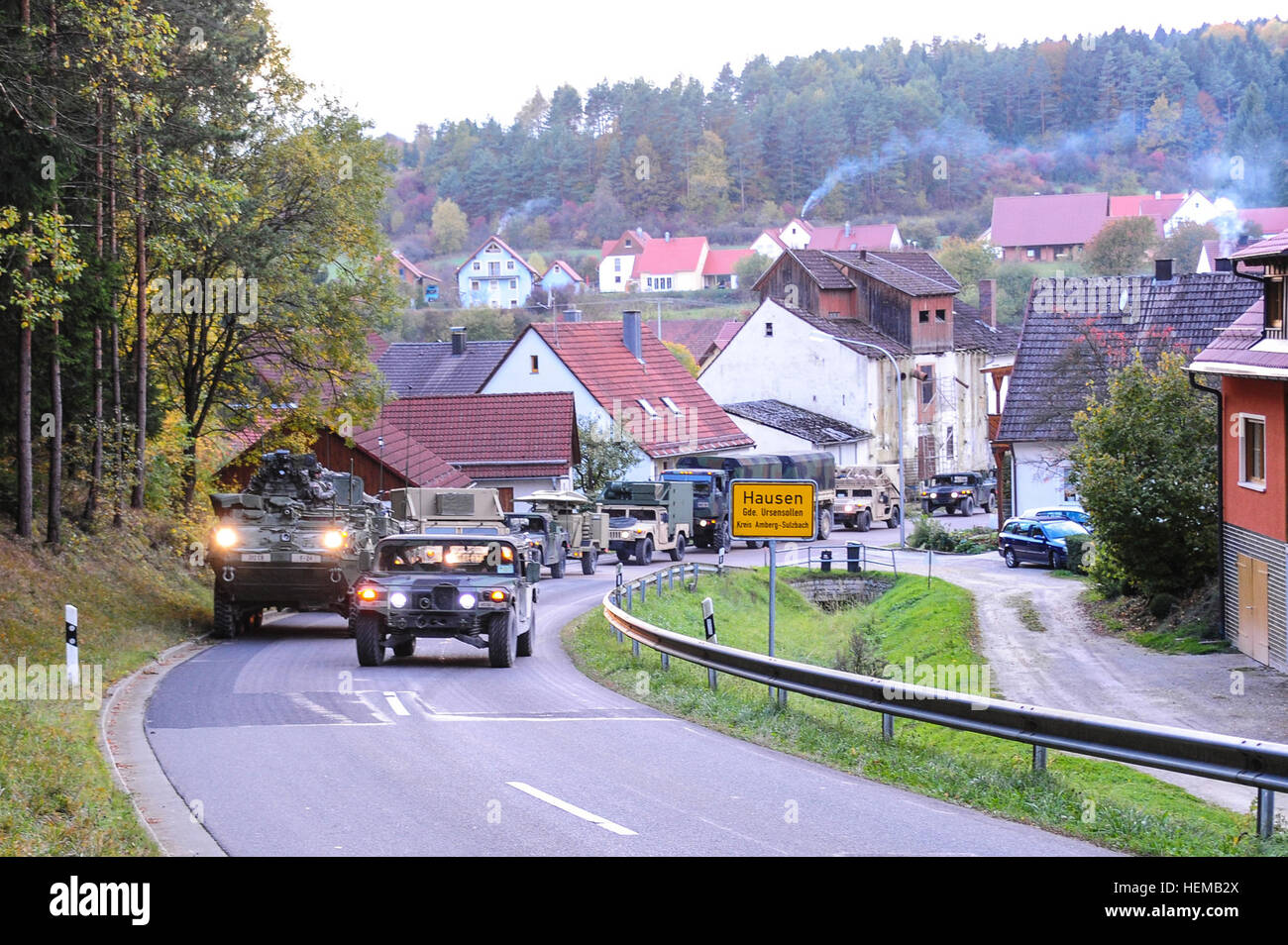 GRAFENWOEHR, Germany -- Vehicles, from U.S. Army Europe’s 2nd Calvary ...