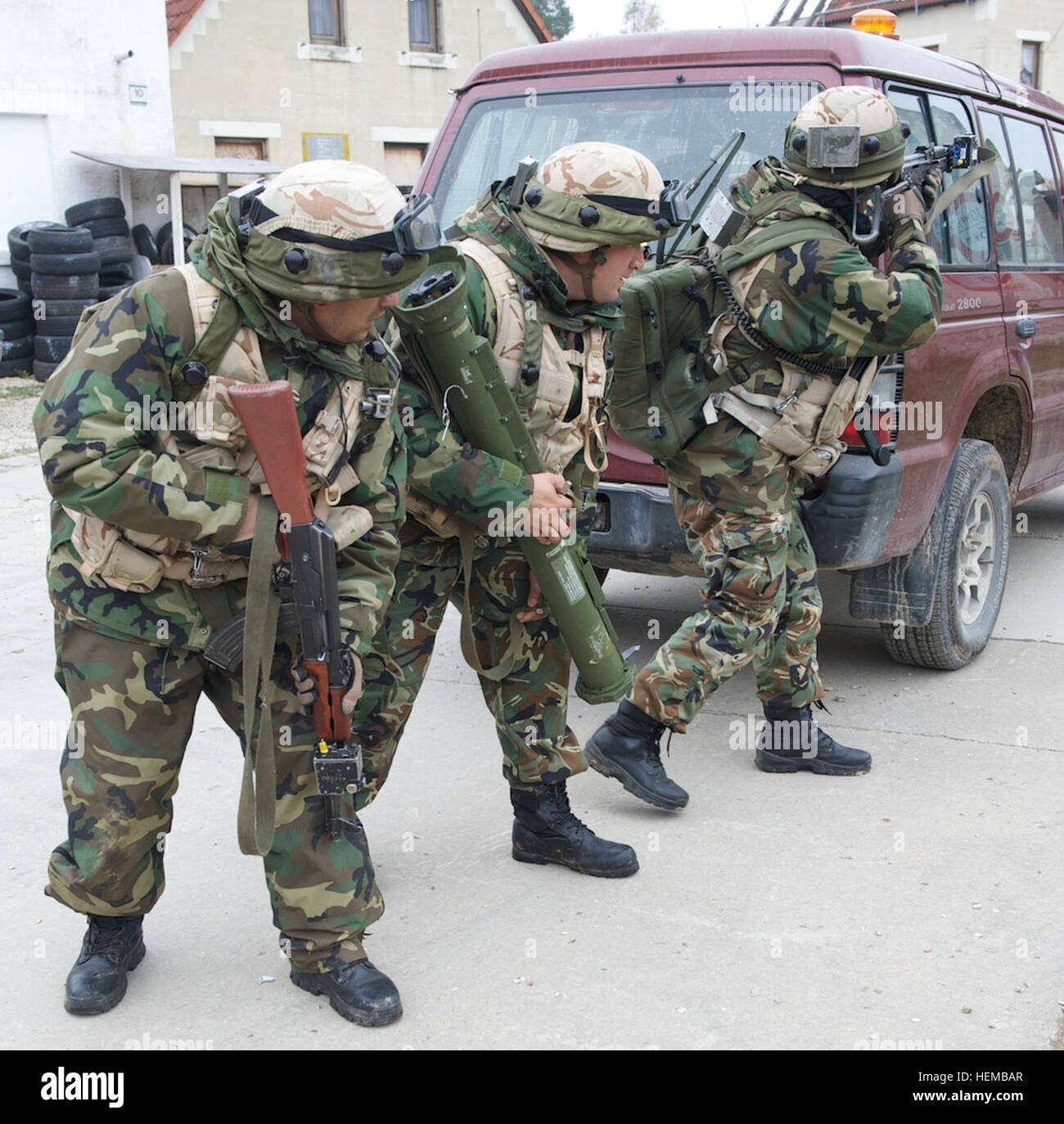 Bulgarian soldiers engage opposing forces during the defense of ...