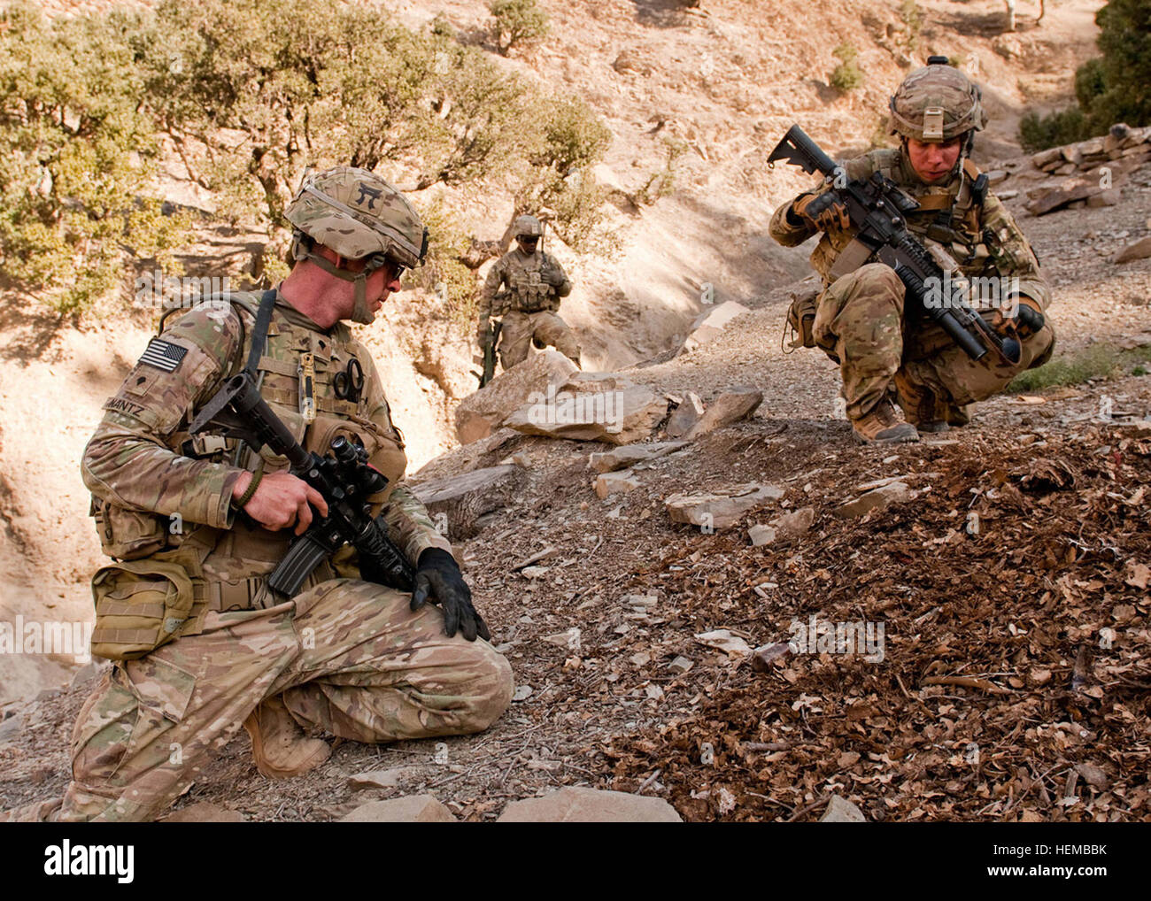 U.S. Army Spc. Erik Nantz (left), a medic, and U.S. Army Staff Sgt ...