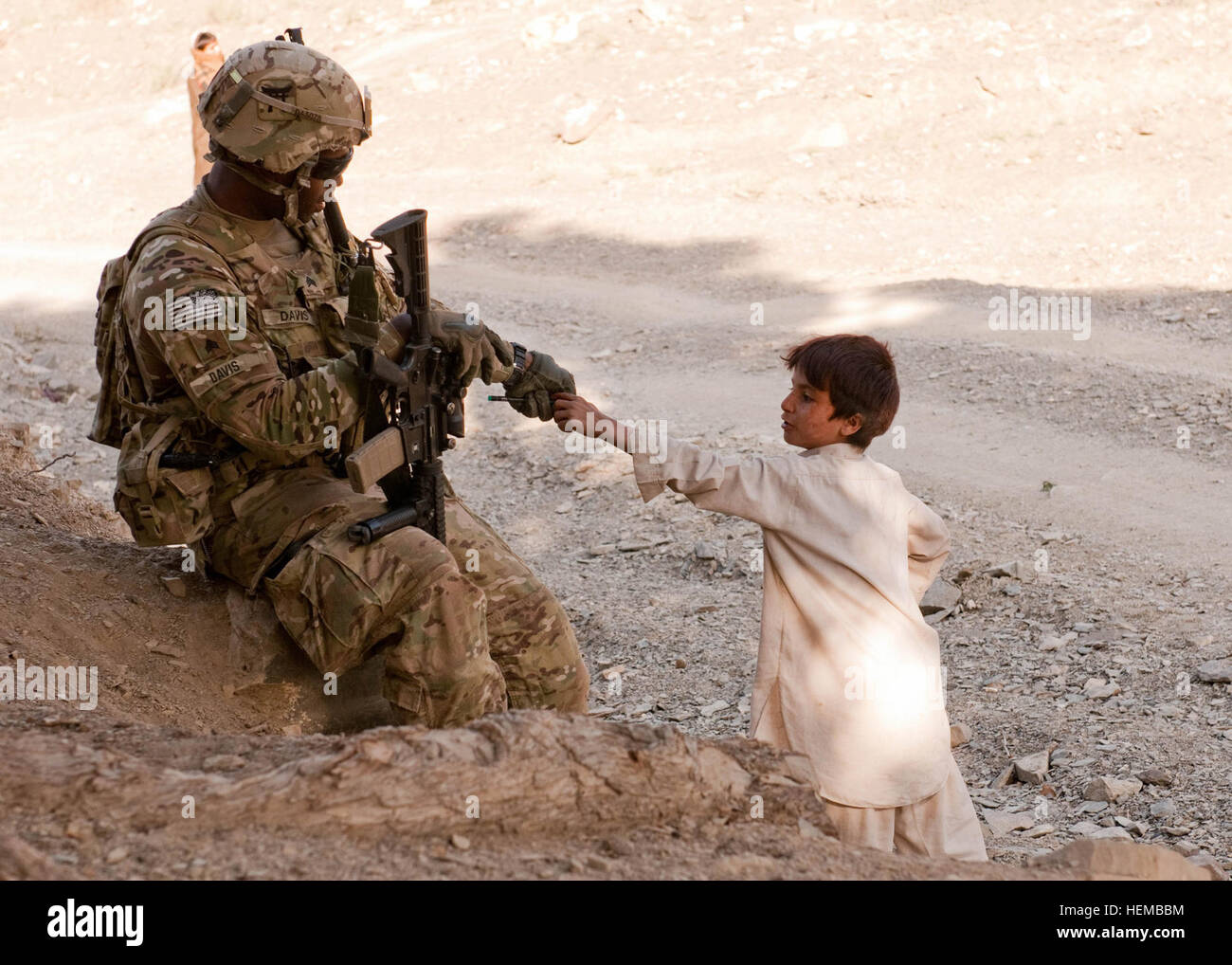 U.S. Army Sgt. Clarence Davis, a forward observer attached to Blue ...