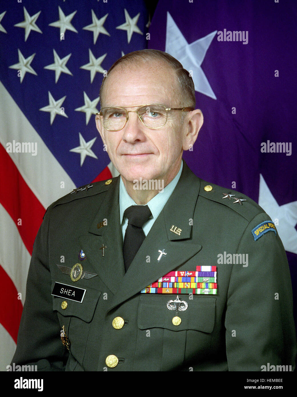 Portrait of U.S. Army Maj. Gen. Donald W. Shea Chaplain, Arlington ...