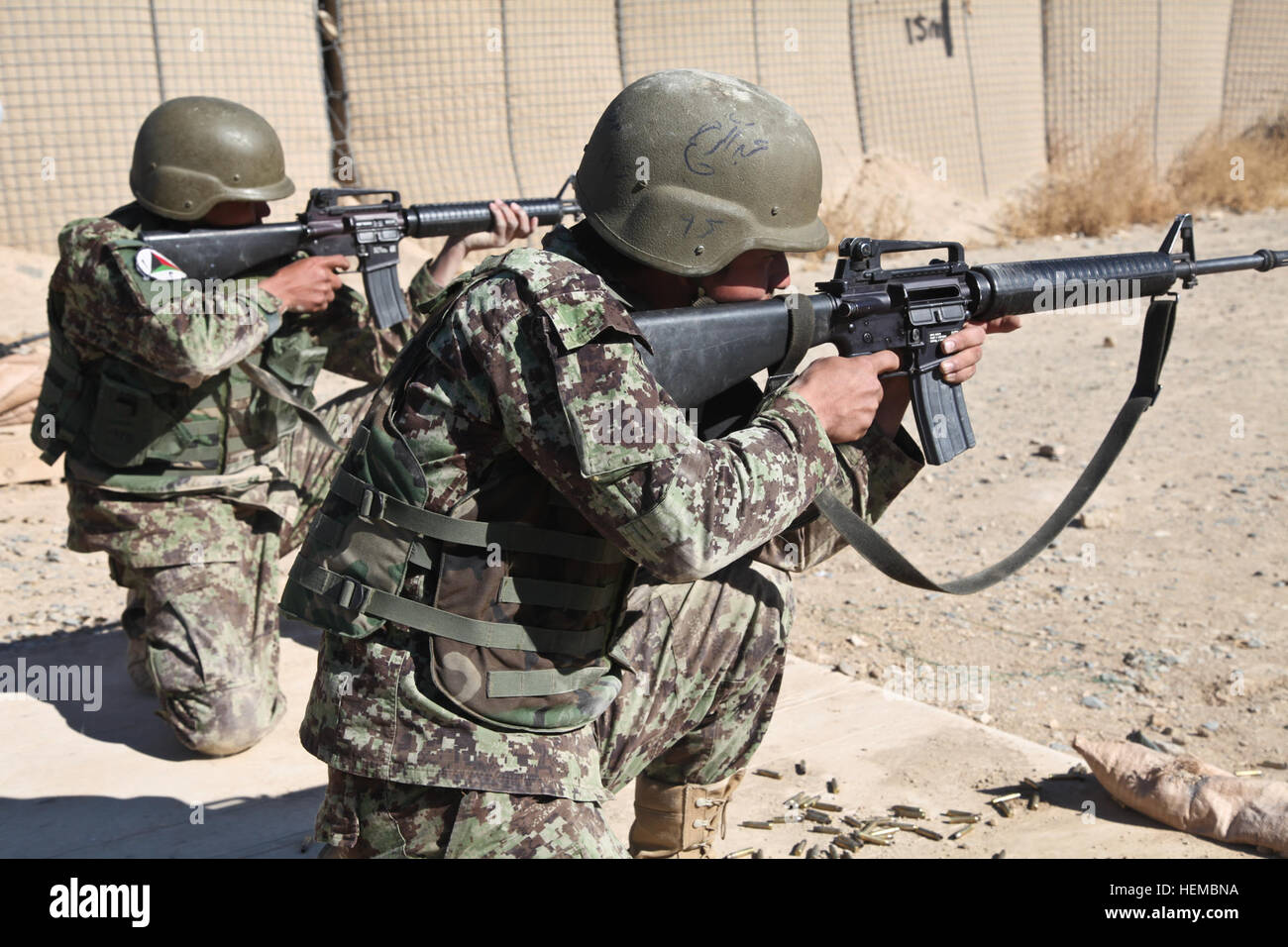 Afghan National Army soldiers conduct basic rifle marksmanship in ...