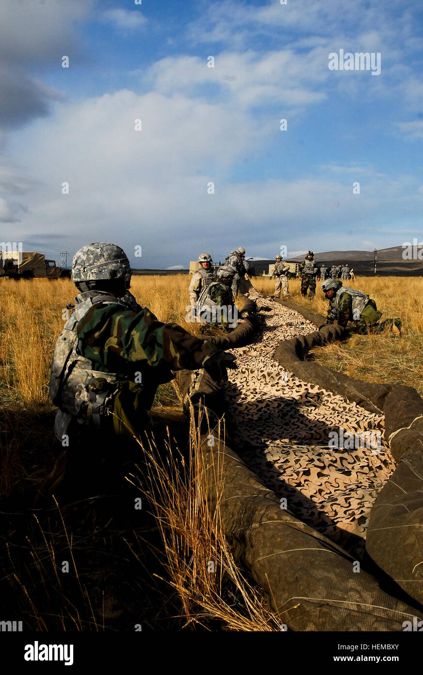 Soldiers with the 308th Brigade Support Battalion, 17th Fires Brigade ...