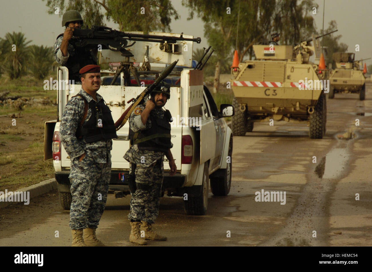 Iraqi National Police from the 1st Battalion, 1st Mechanized Brigade ...