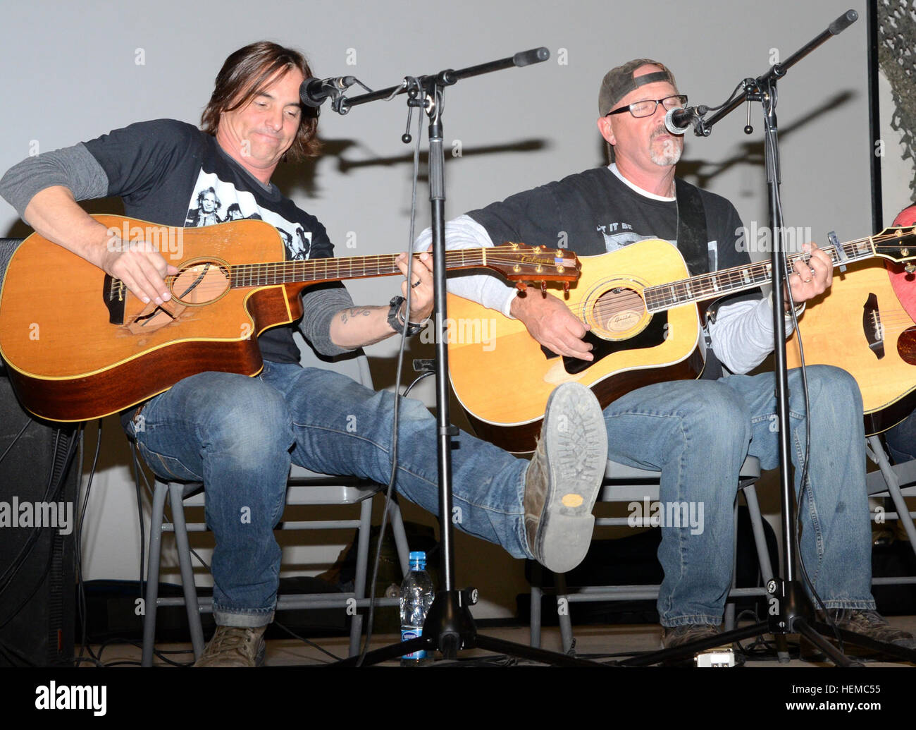 Keni Thomas and Billy Montana with the Armed Forces Entertainment ...