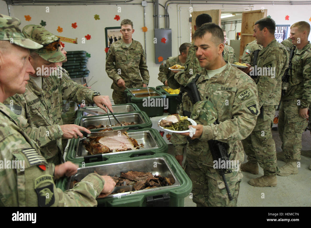 Command Sgt. Maj. Eric Crabtree (near), Command Sgt. Maj., and Col. R.J ...