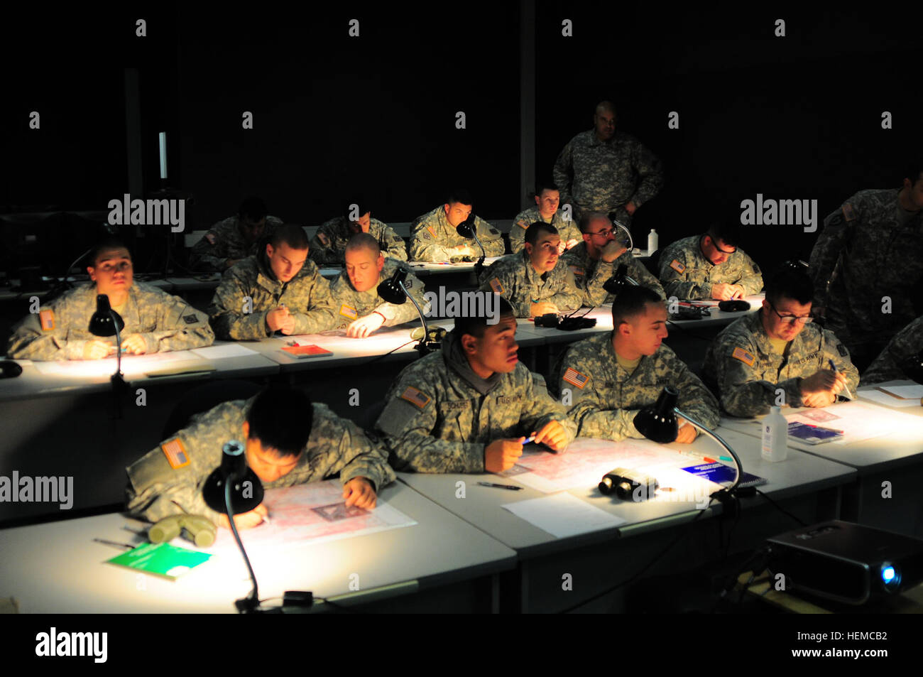 U.S. Army soldiers from the 541st Engineer Company participate in a ...
