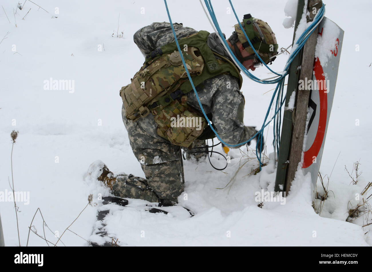A U.S. Army Soldier from the 541st Engineer Company, 54th Engineer ...