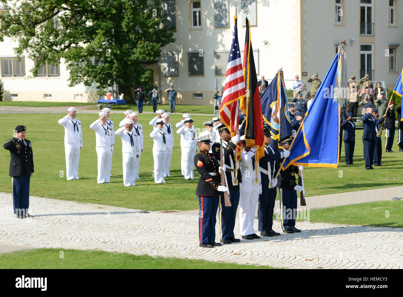 Members of the color guard with the U.S. European Command (EUCOM ...