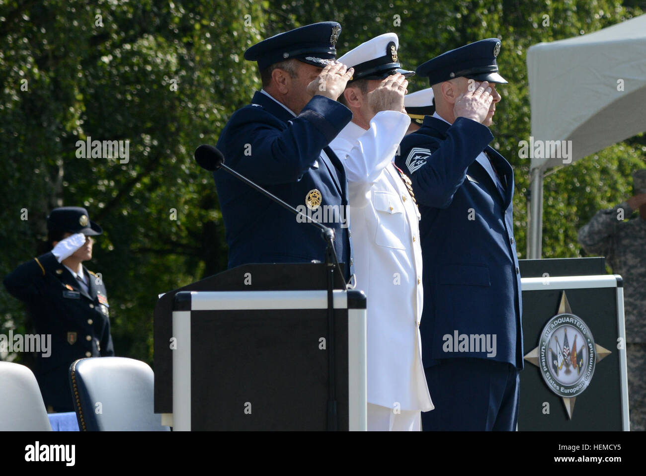 The U.S. EUCOM senior enlisted leader change of responsibility ceremony ...