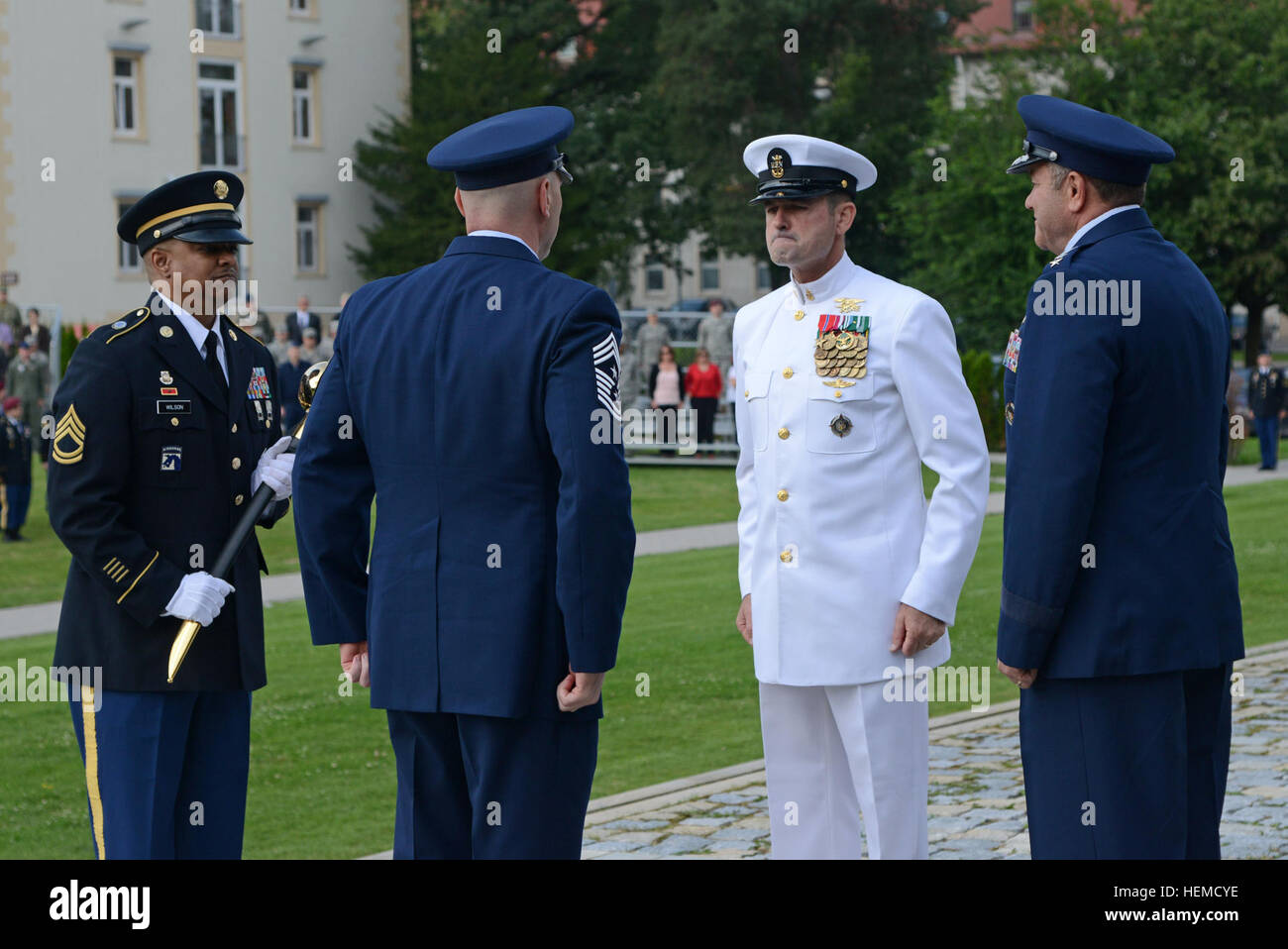 The U.S. EUCOM Senior Enlisted Leader change of responsibility ceremony ...