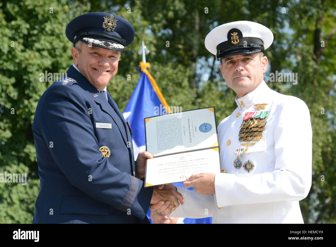 U.S. Air Force Gen. Philip Breedlove, left, the commanding general of ...