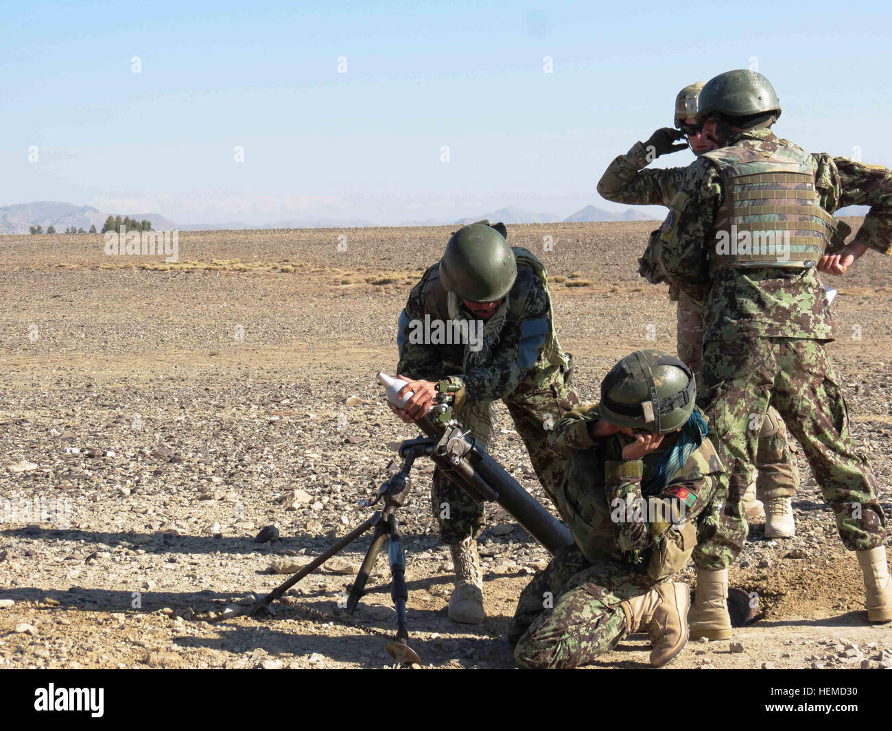 Soldiers from the Afghan National Army, 1st Brigade, 203rd Corps, begin ...