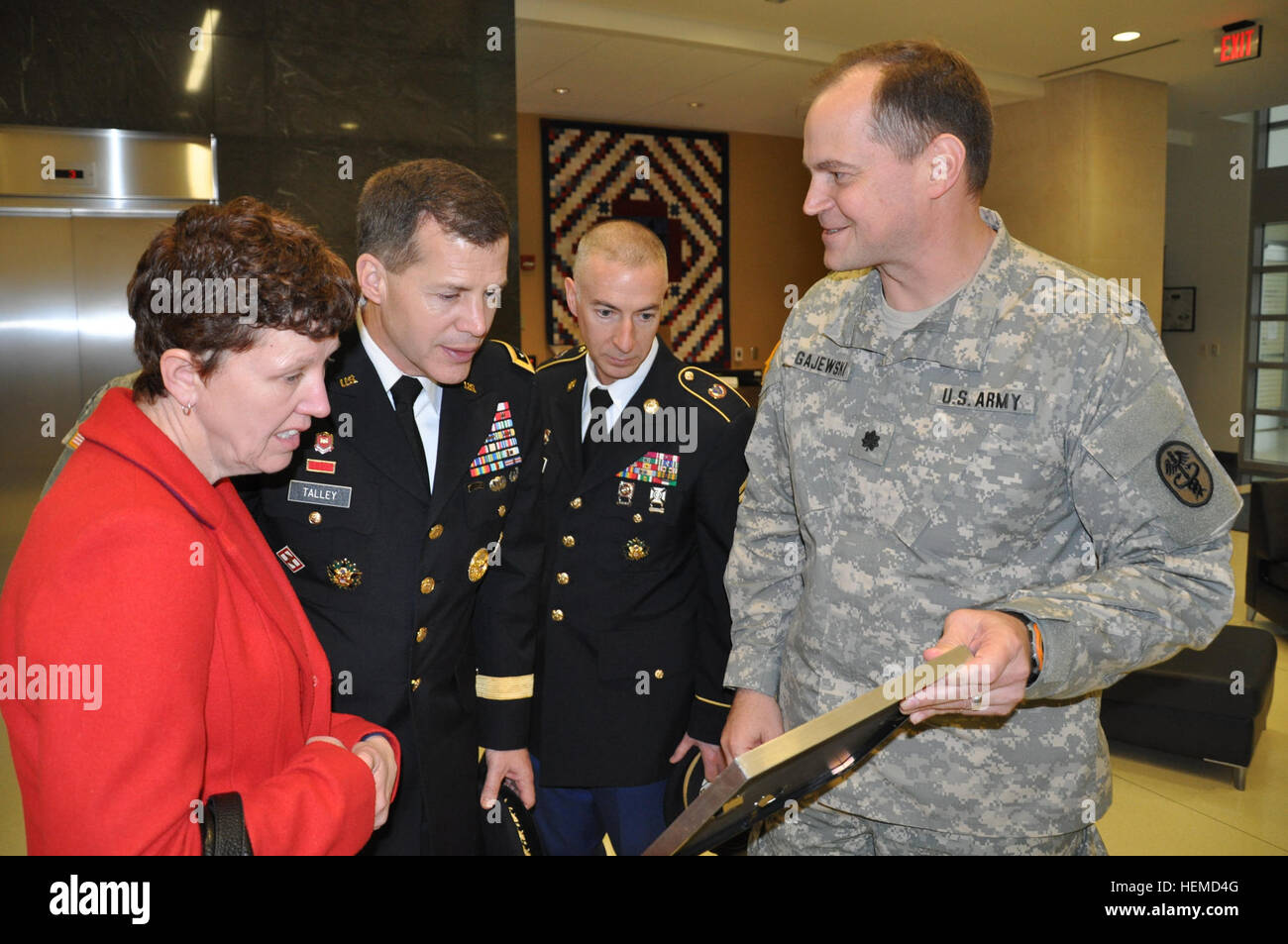 Lt. Gen. and Mrs. Jeffrey Talley and Command Sgt. Maj. James Lambert ...