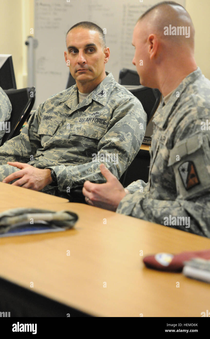 Right to left: Lt. Col. Matthew Hamilton, support operations officer in ...