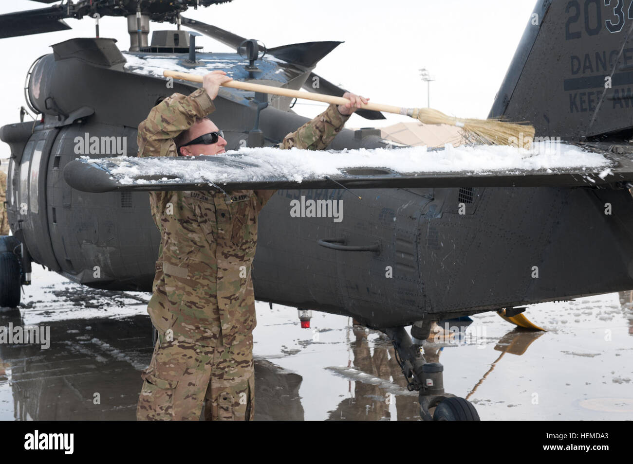 Spc. John Lutjen, A Company, 6th Battalion, 101st Combat Aviation ...