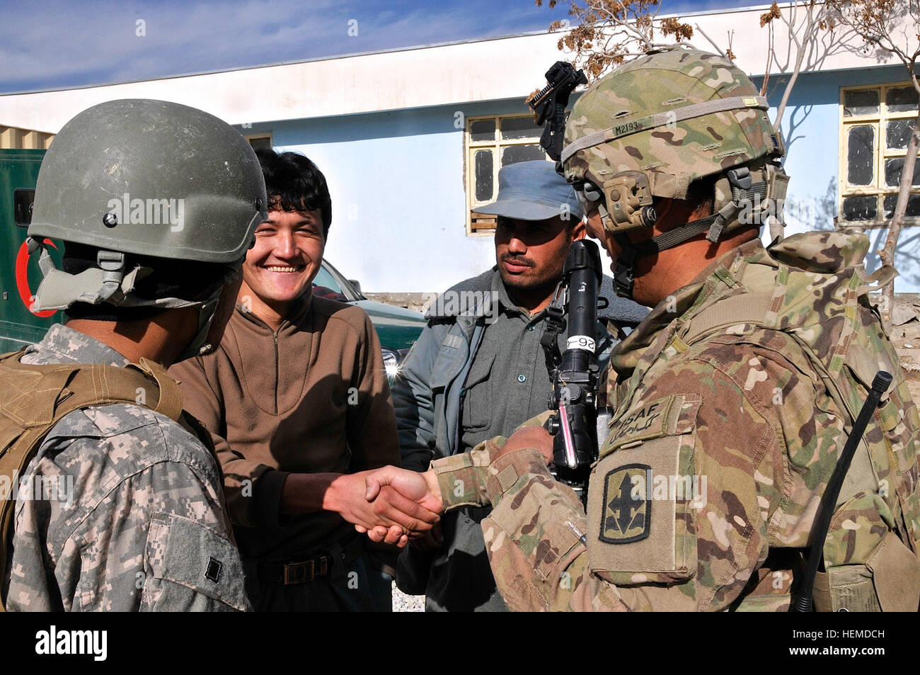U.S. Army Lt. Col. Mark Mitsui, right, the executive officer for ...