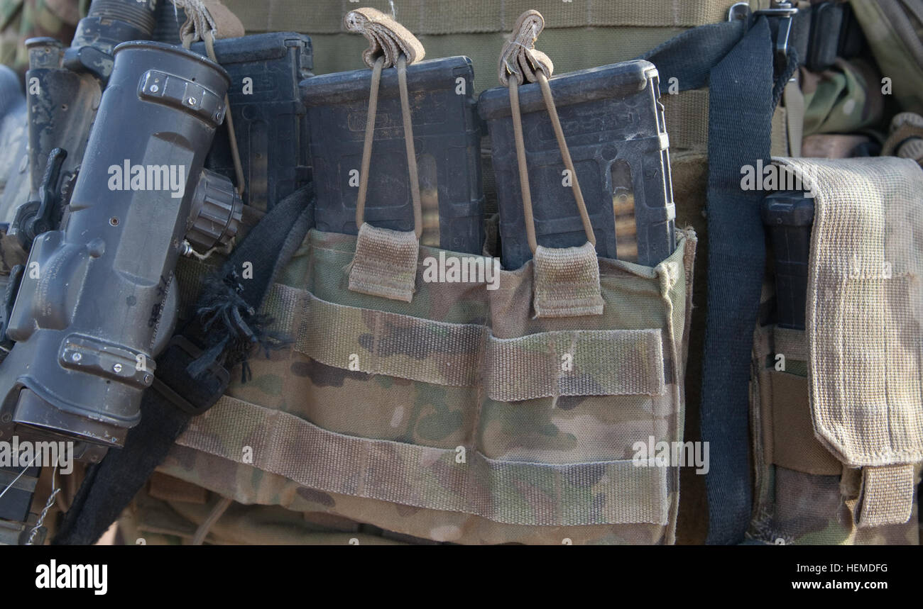 Coalition soldier has magazines loaded and ready to sharpen his ...