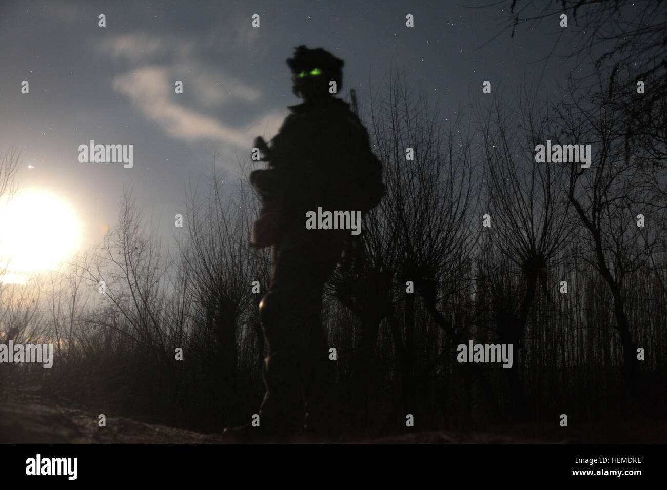 A coalition security force conducted an operation in Pul-e 'Alam ...