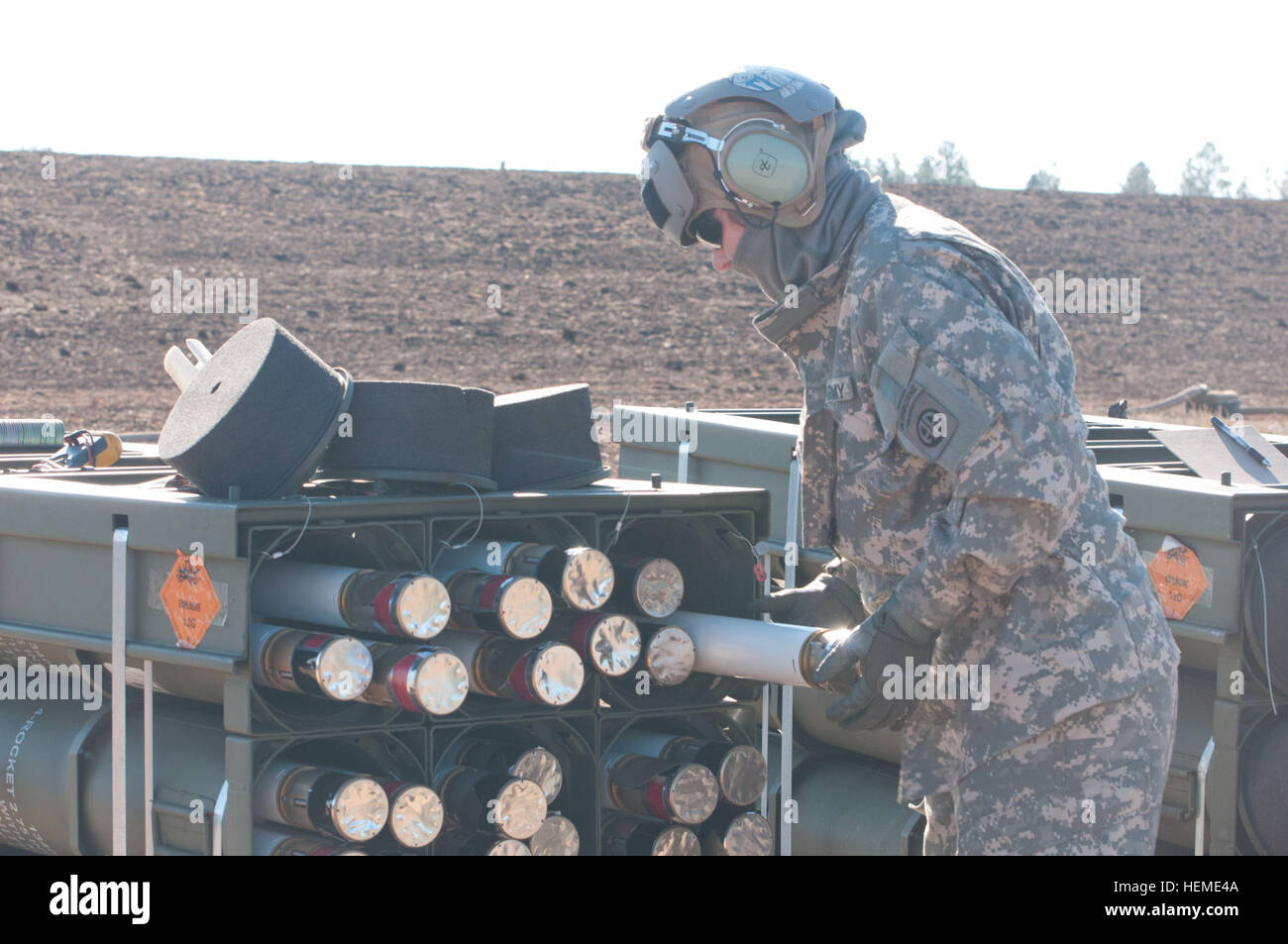Pfc. Jordan McDaniel, an armament specialist with the 1-17 Air Cavalry ...