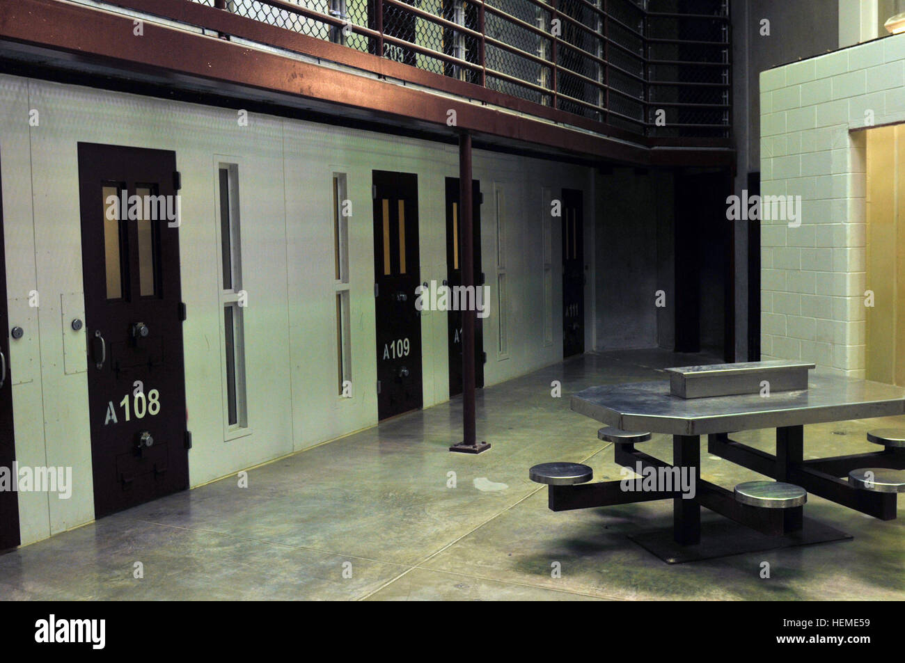 Communal living cell block inside Camp VI Detention Facility, Naval ...