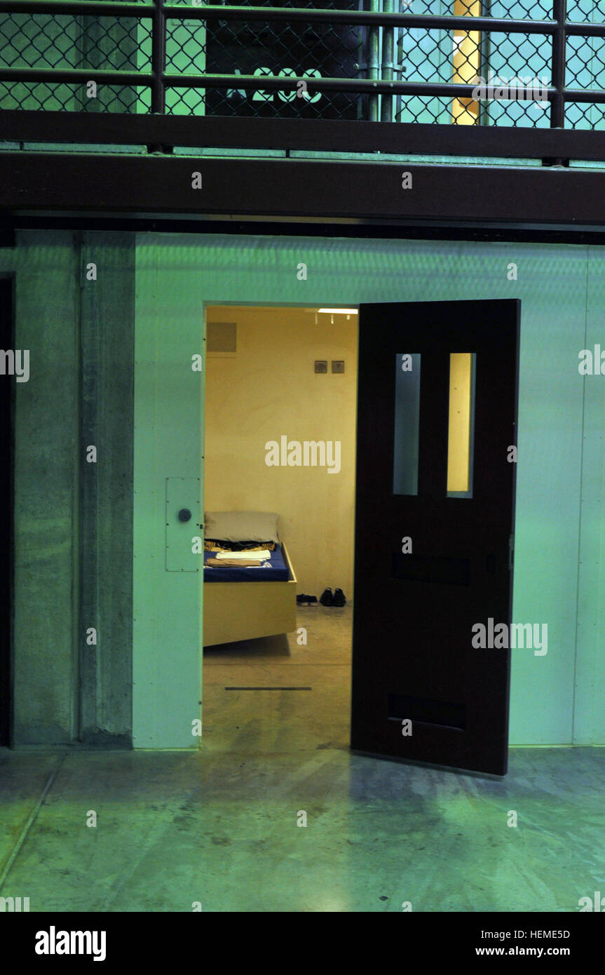 Communal living cell block inside Camp VI Detention Facility, Naval ...