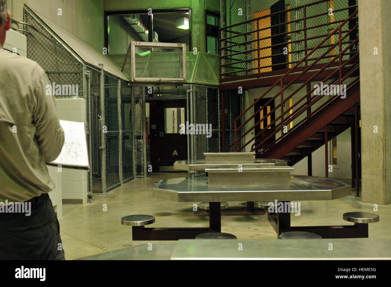 Communal living cell block inside Camp VI Detention Facility, Naval ...