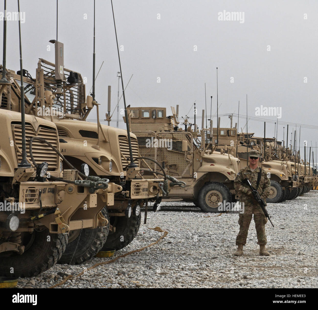 U.S. Army Spc. Lyle Carter, a wheeled vehicle driver with the 396th ...
