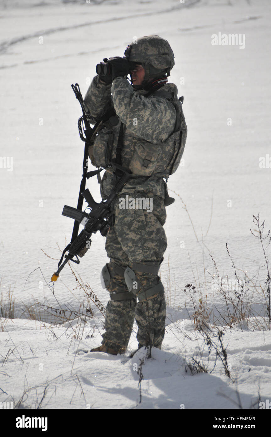 U.S. Army Sgt. Brandon Hankinson, a squad-leader with Engineer Troop ...