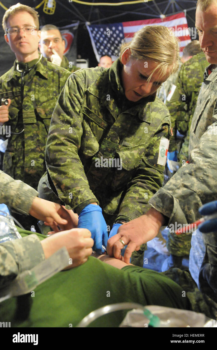 Canadian Forces Cpl. Brandi Rink, center, a medical assistant with the ...