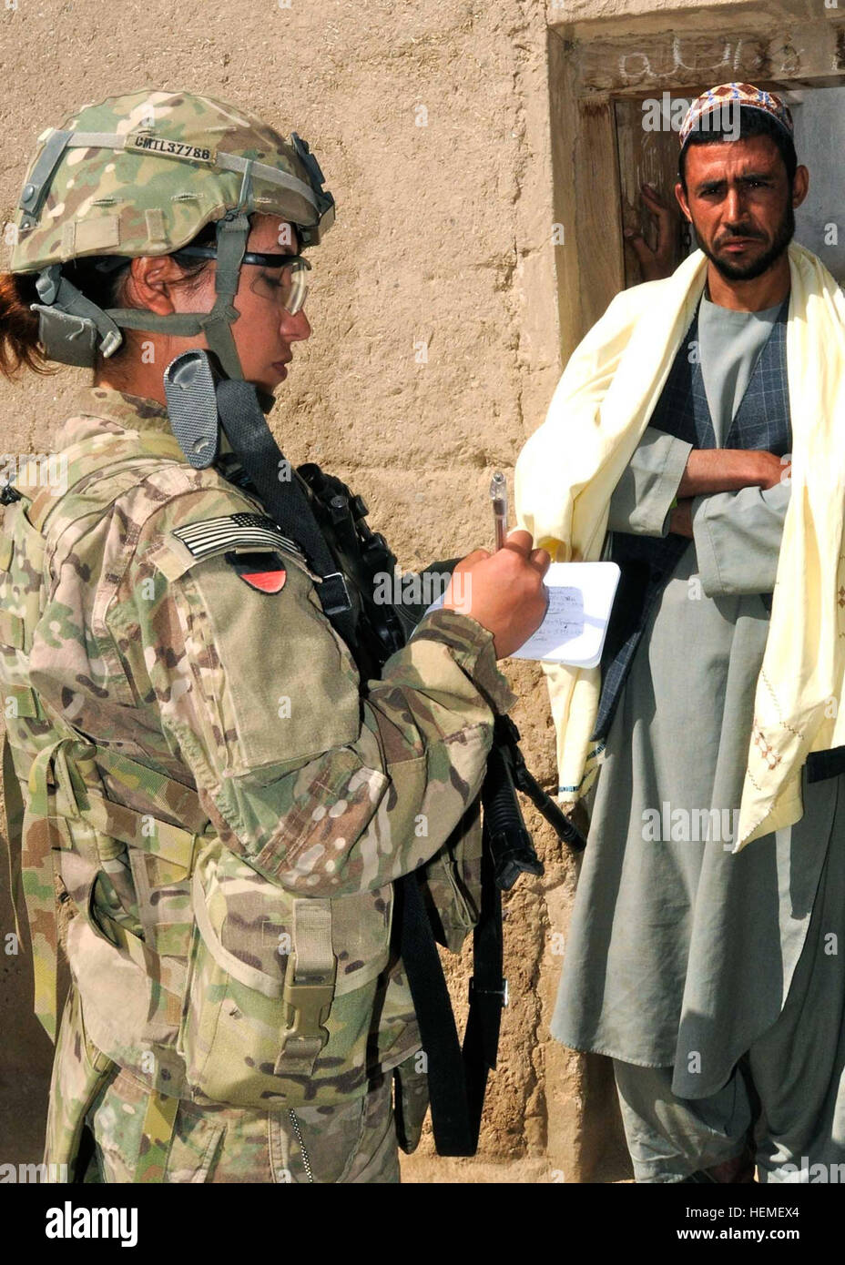 Spc. Ana Walker, a Female Engagement Team member, attached to Charlie ...