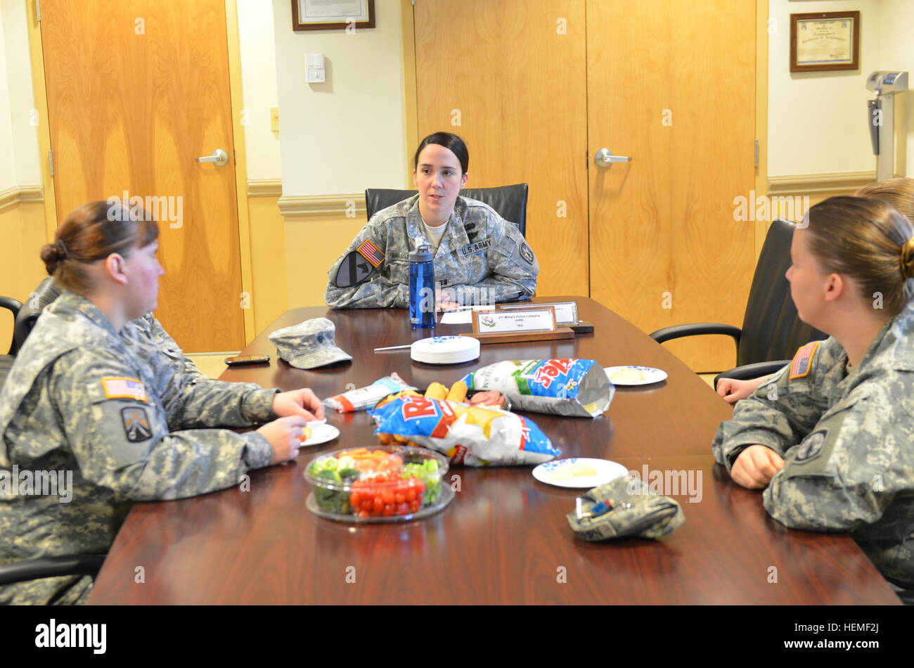 Capt. Marissa F. Ballesteros, commander, 21st Military Police Company ...