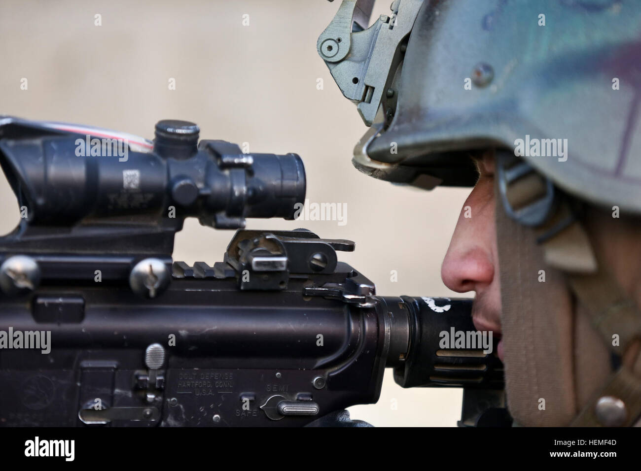 An Afghan National Army commando with 2nd Company, 1st Special ...