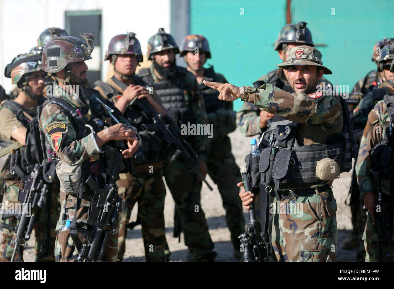 An Afghan National Army Commando Platoon Sergeant with 2nd Company, 1st ...