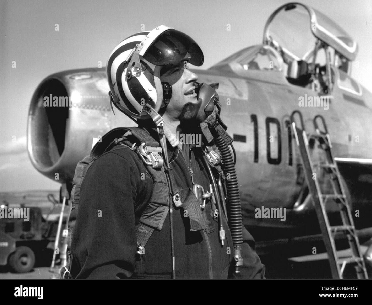 German pilot with F-84F in 1960 Stock Photo - Alamy