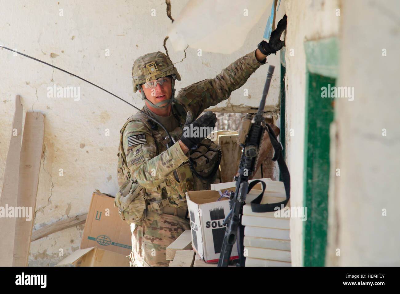 U.S. Army Staff Sgt. Robert Dodge assigned to Beast Troop, 1st Squadron ...
