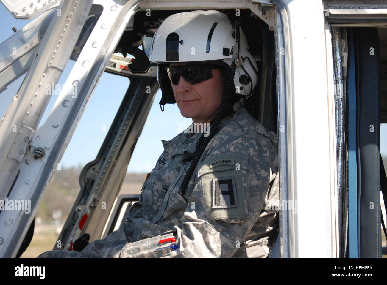 Col. John Marr, Commander 189th Infantry Brigade, Division West, sits ...
