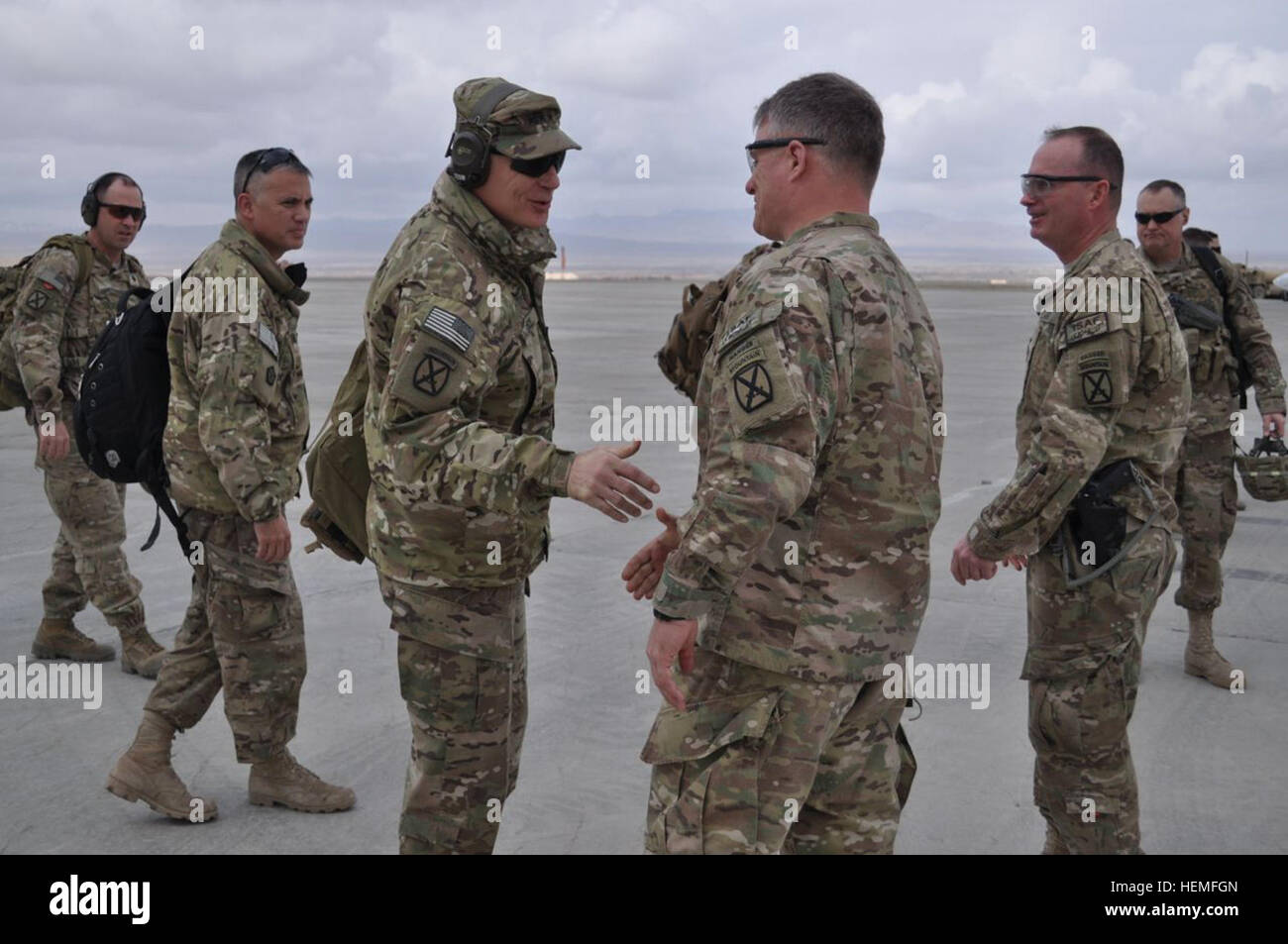 U.S. Army Lt. Gen. James Terry, center left, the commander of ...