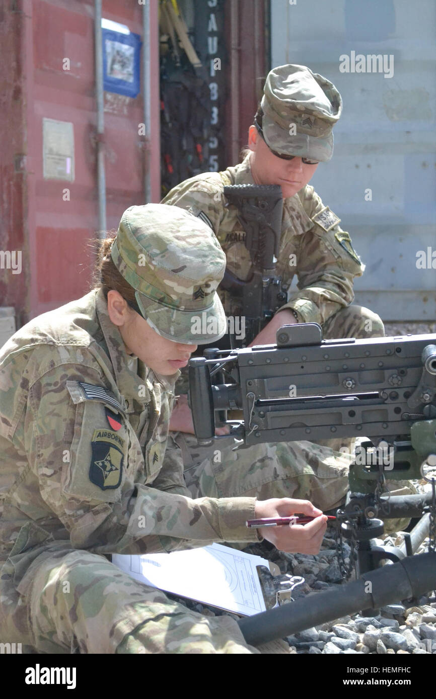 U.S. Army Sgt. Cassandra Bustillo, left, a motor transport operator ...
