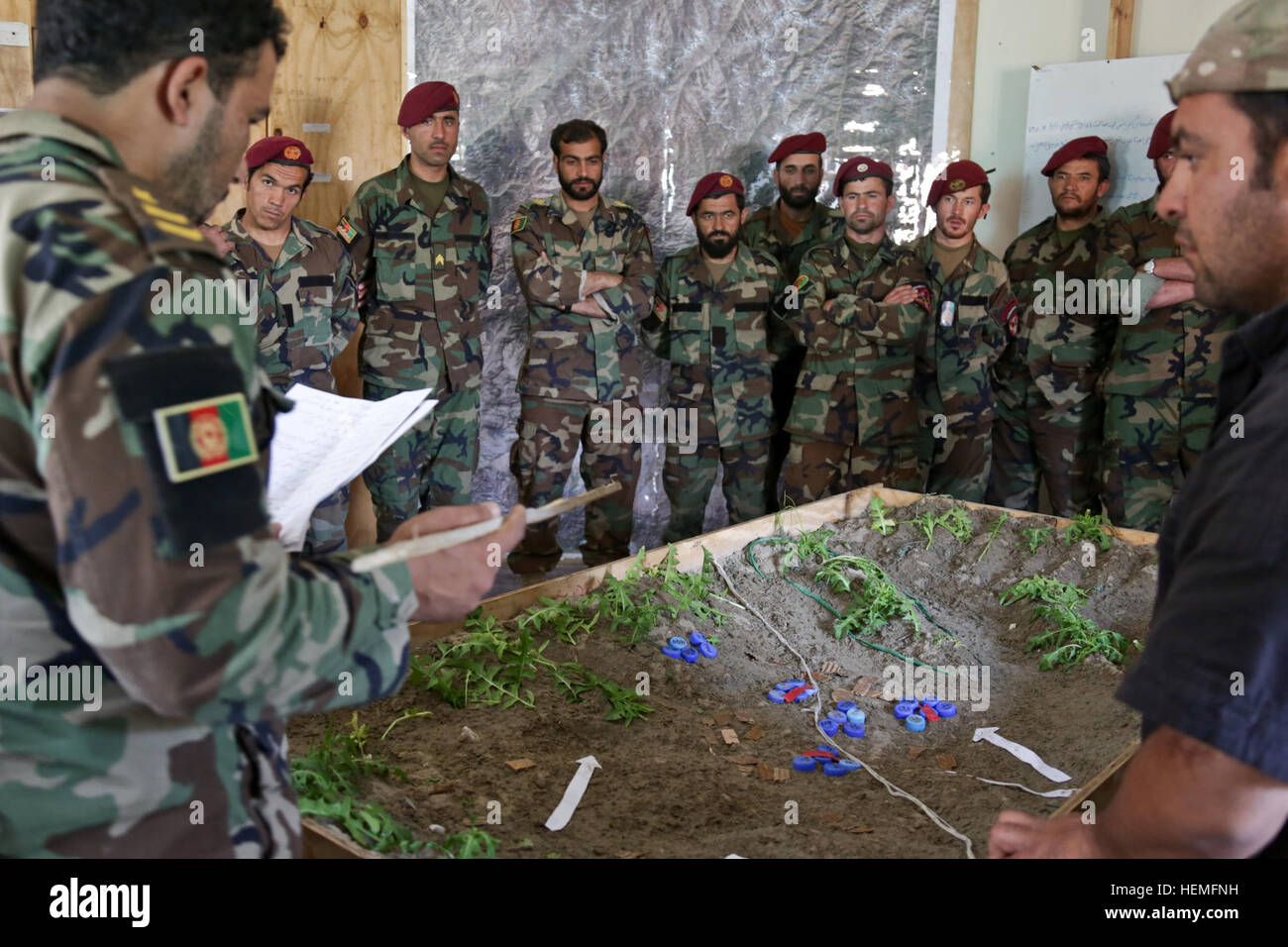 An Afghan National Army commando Company Commander for 2nd Company, 1st ...